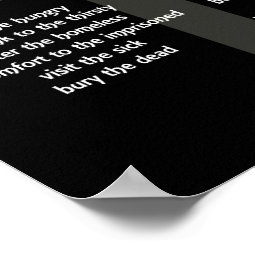 Poster-Merciful Works Poster | Zazzle