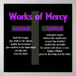 Works of Mercy Poster customizable graphic art | Zazzle.com