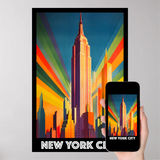 Poster, New York City, Empire State Building Poster | Zazzle