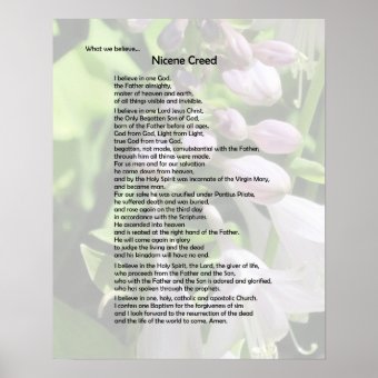 Poster-Nicene Creed~ Customizable! Poster | Zazzle