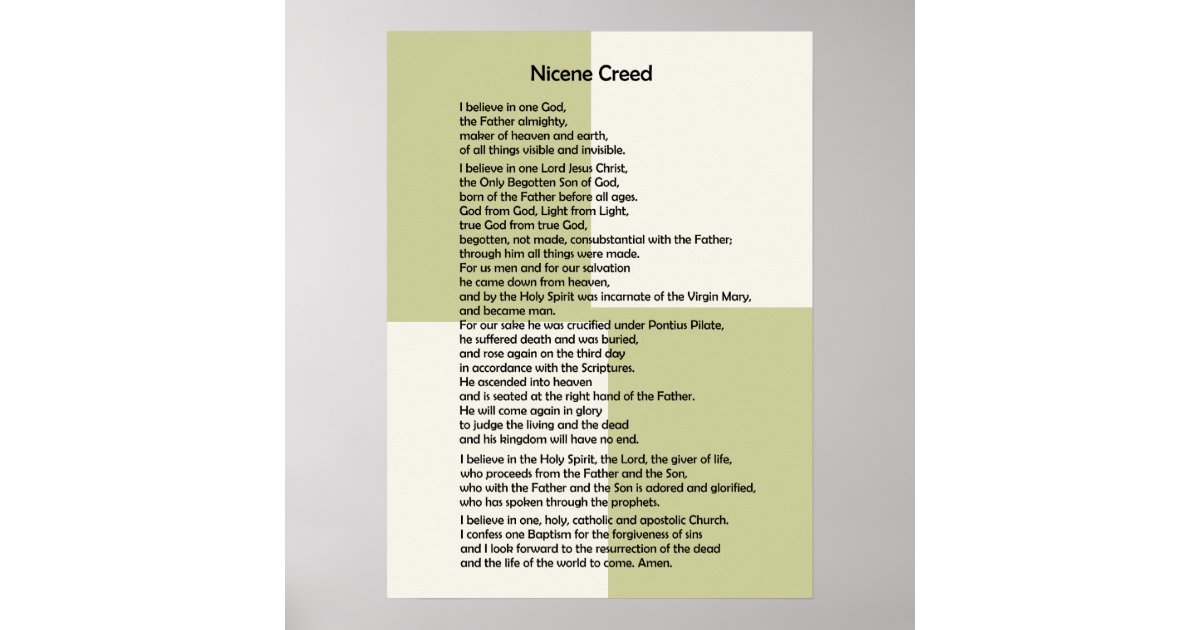 Poster-Nicene Creed~ Customizable! Poster | Zazzle