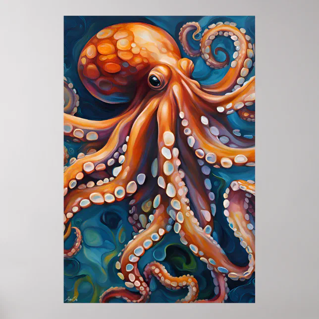 Poster | Octopus | Art | Zazzle