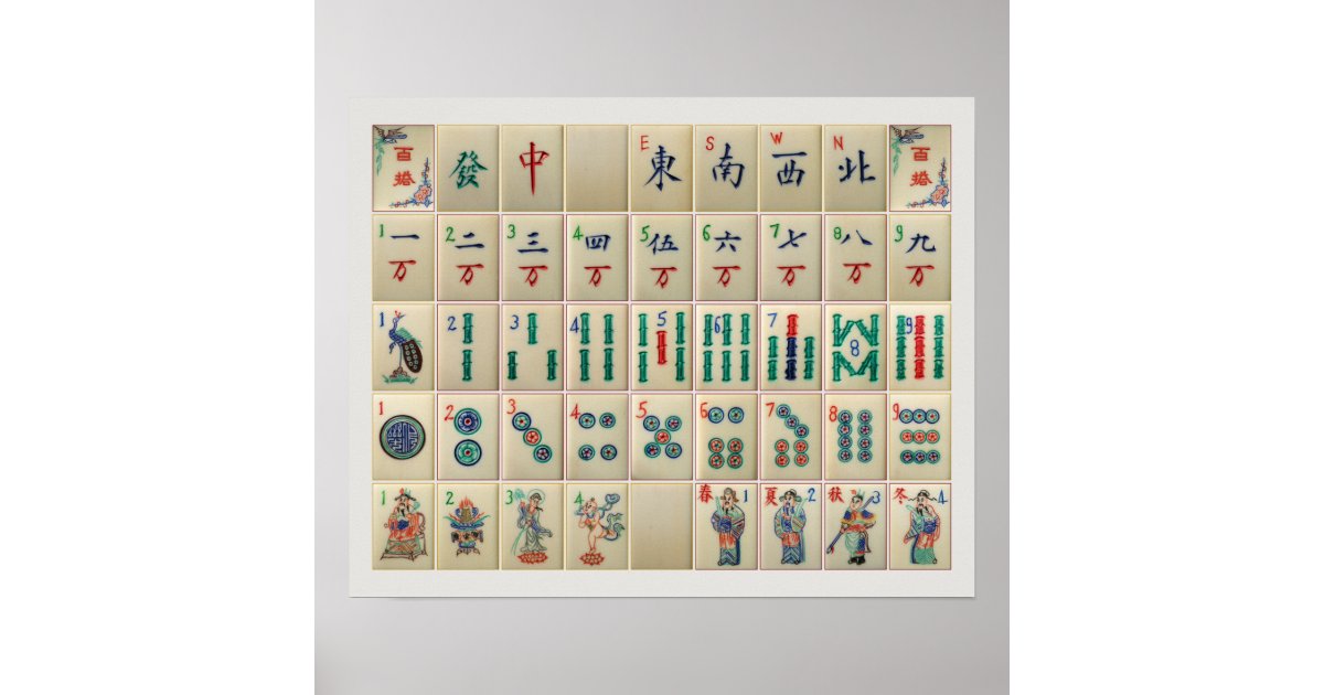 Poster of Mah-Jong Set | Zazzle.com
