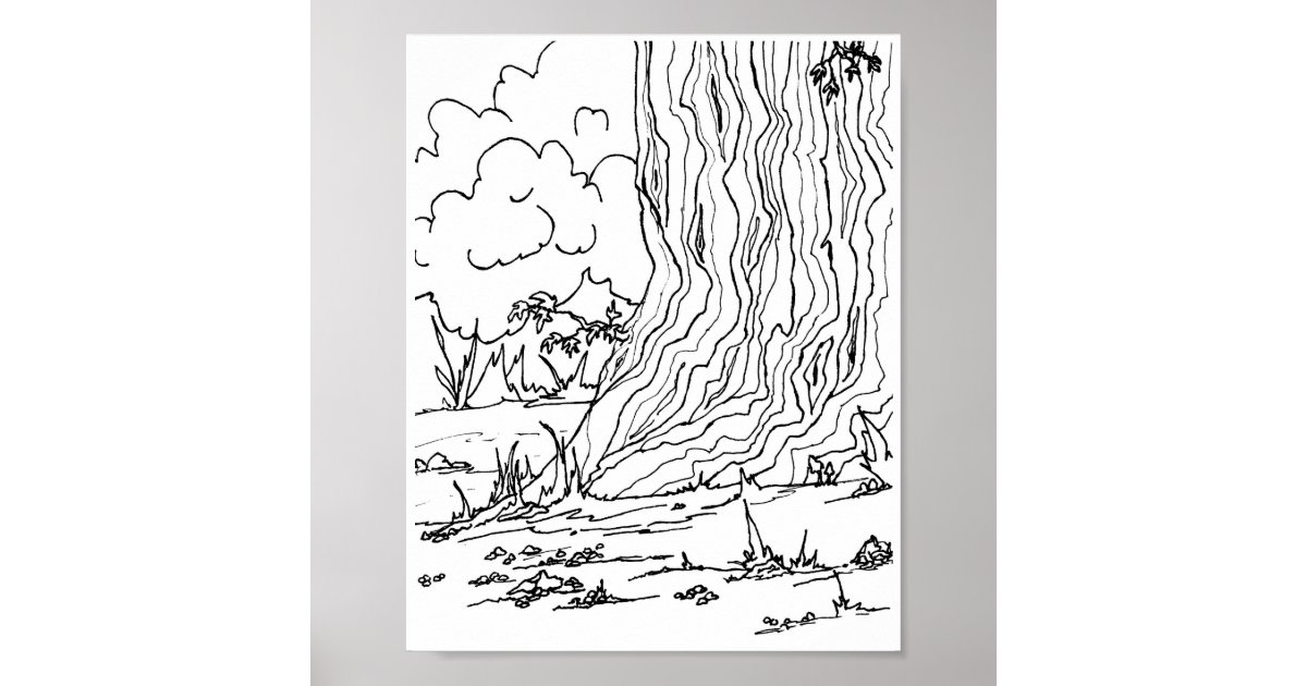 Poster - Pebbles Under a Tree | Zazzle