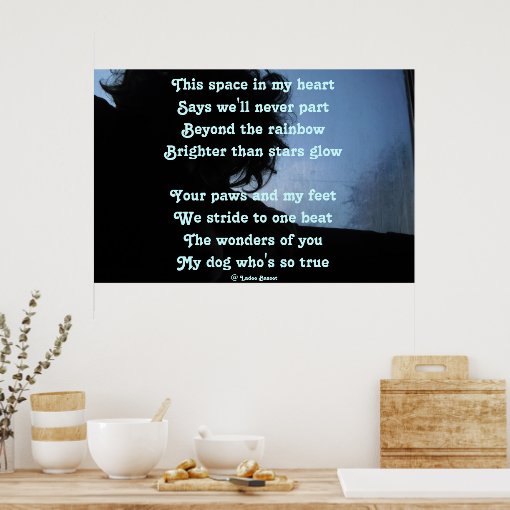 Poster Poem Ode To Dogs By Ladee Basset | Zazzle