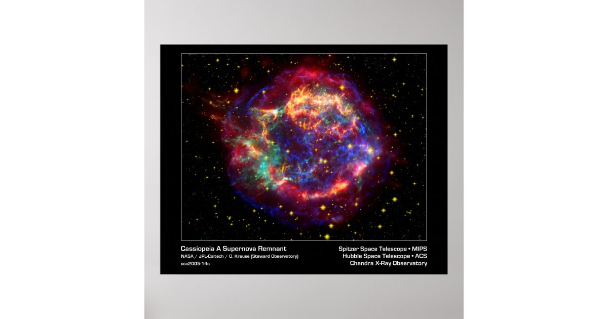 Poster/Print: Supernova - Cassiopeia Space Image Poster | Zazzle