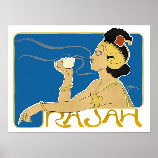 Poster/Print: Vintage Rajah Coffee Poster | Zazzle.com