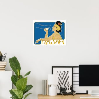 Poster/Print: Vintage Rajah Coffee Poster | Zazzle