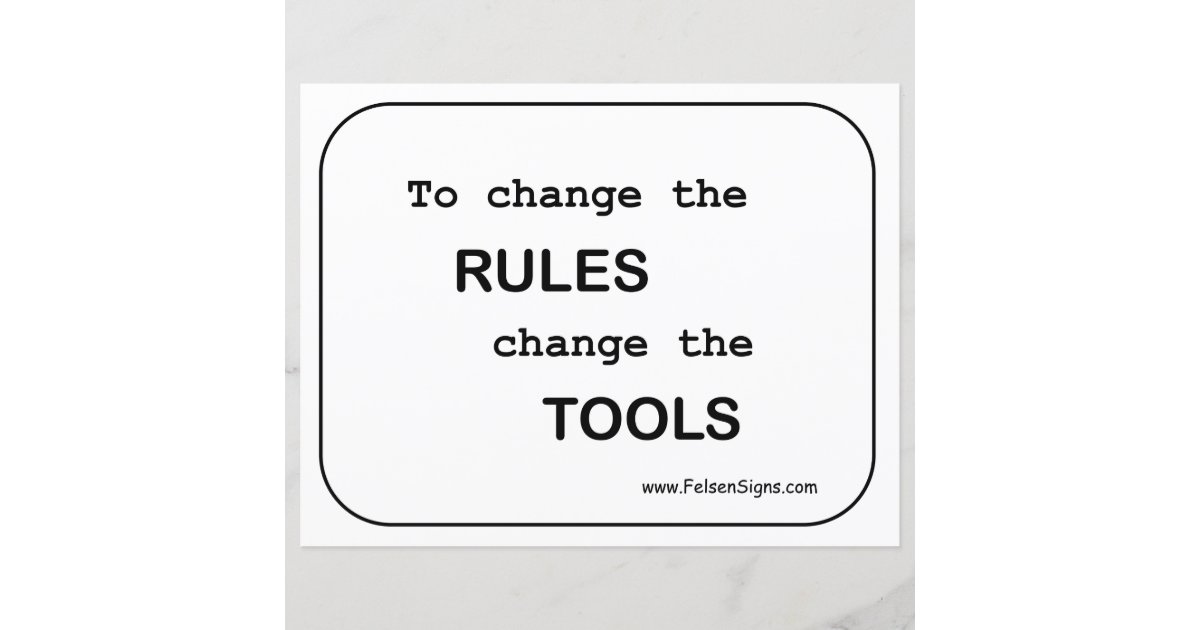 Poster - Rules / Tools | Zazzle