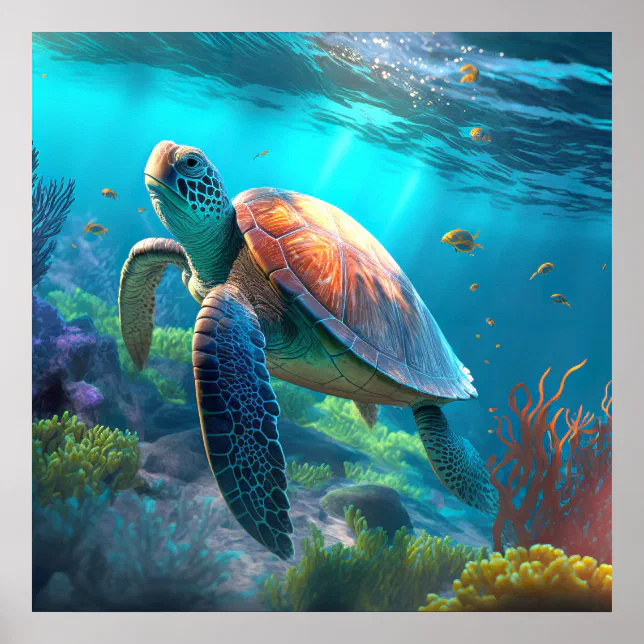 Poster Sea Turtle | Zazzle