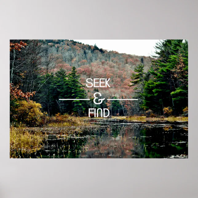 Poster ...Seek & Find | Zazzle