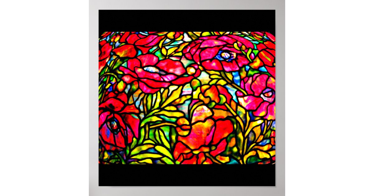 Poster-Stained Glass-Tiffany 28 Poster | Zazzle