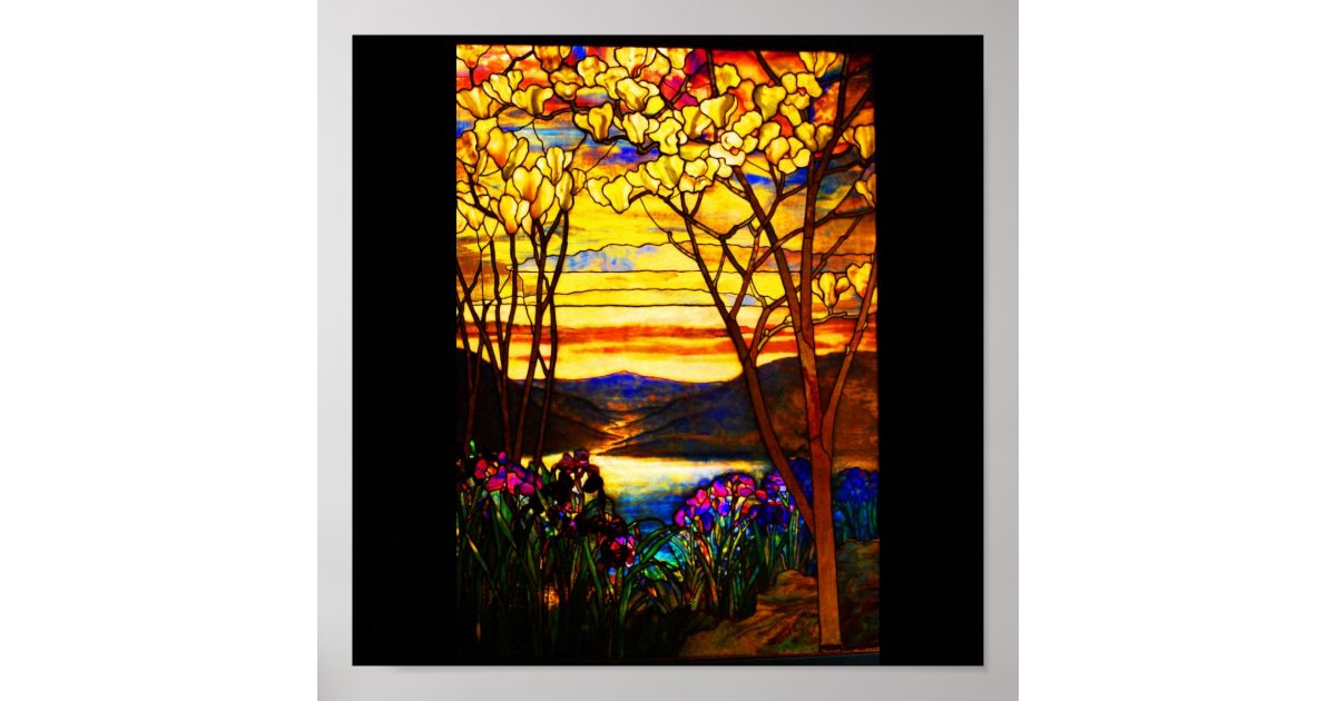 Poster-Stained Glass-Tiffany 8 Poster | Zazzle