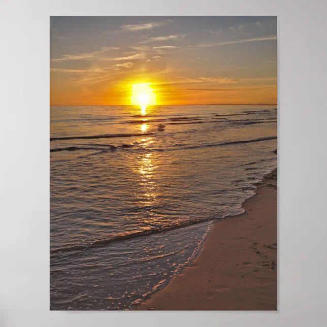 Poster: Sunset by the Beach Poster | Zazzle