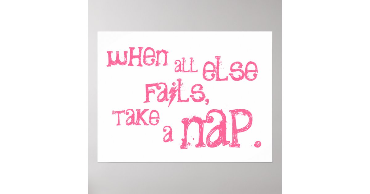 Poster - take a nap | Zazzle
