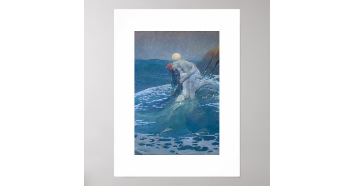 POSTER : THE MERMAID : HOWARD PYLE : 1910 | Zazzle