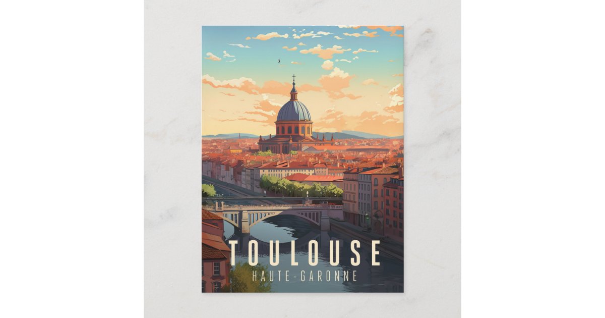 Poster Toulouse - France - illustration Postcard | Zazzle