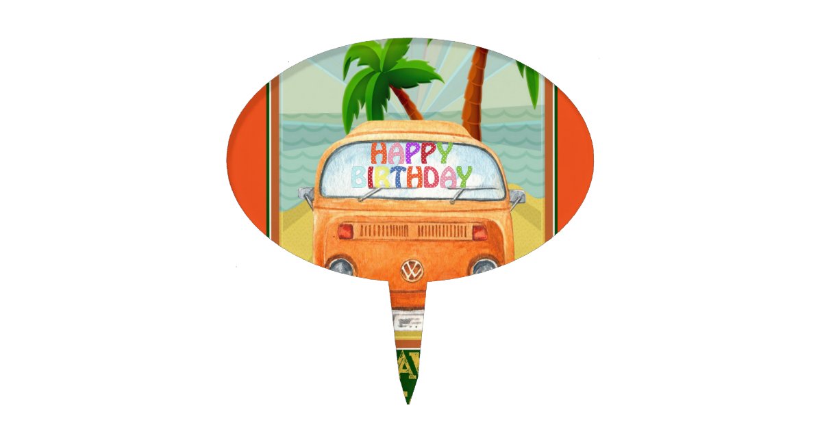 Poster:Travel California Cake Topper | Zazzle