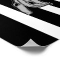 Poster Vintage Art Deco Stripe Black White Large | Zazzle