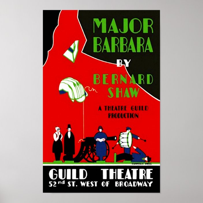 POSTER VINTAGE BROADWAY THEATRE MAJOR BARBARA | Zazzle.com