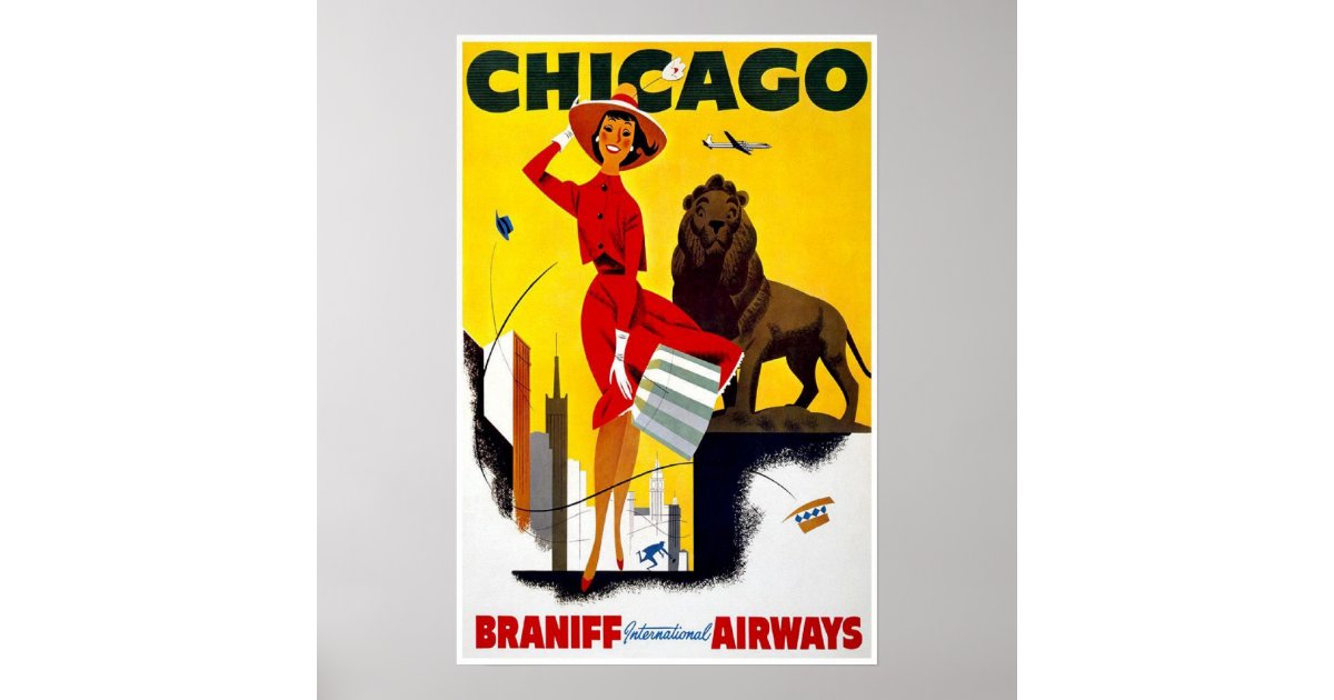 Poster-Vintage Chicago Advertisement Poster | Zazzle