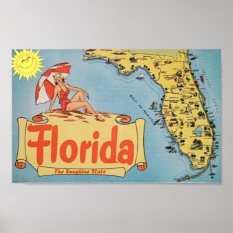 poster-vintage Florida Poster | Zazzle
