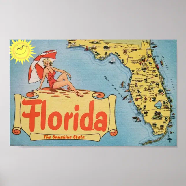 poster-vintage Florida Poster | Zazzle