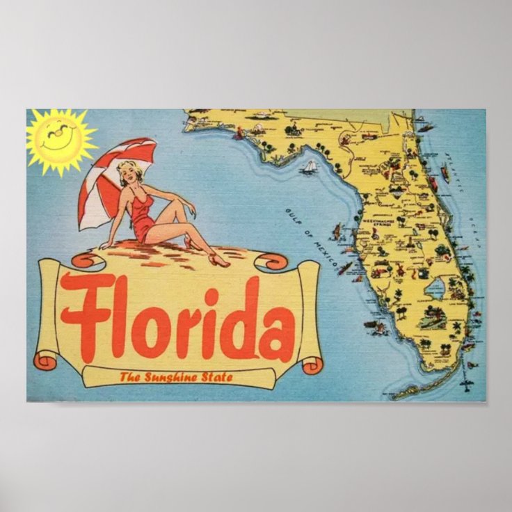 poster-vintage Florida Poster | Zazzle