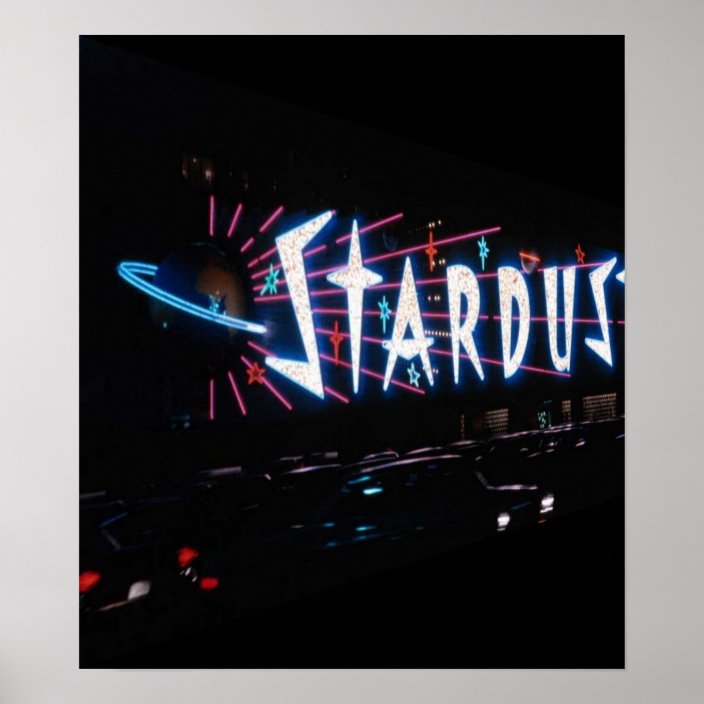 POSTER ~ VINTAGE LAS VEGAS STARDUST SIGN AT NIGHT | Zazzle.com