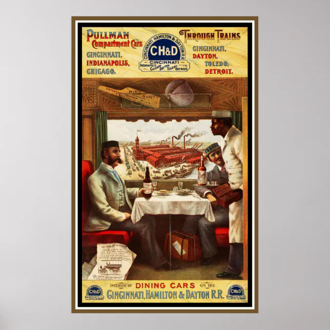 Poster Vintage Pullman Train Dining Cars | Zazzle