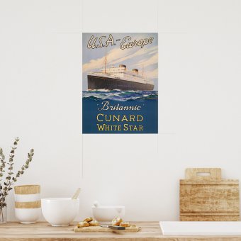 Poster with Cruise Ship Advertising Poster | Zazzle