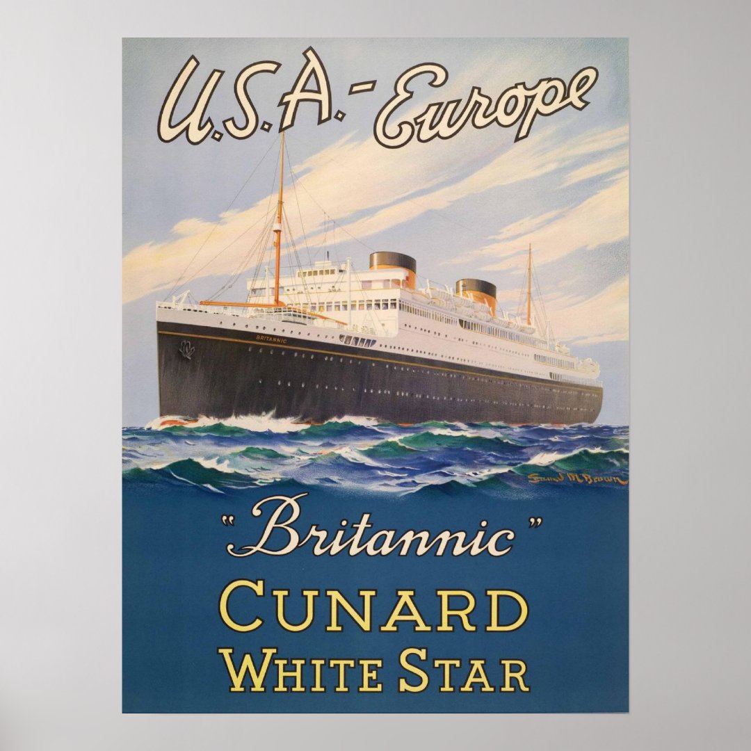 Poster with Cruise Ship Advertising Poster | Zazzle