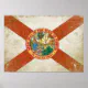 Poster with Distressed Flag from Florida | Zazzle