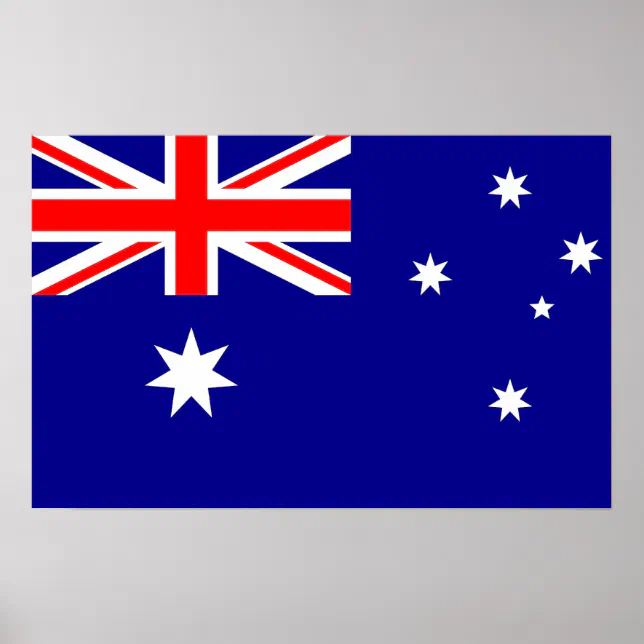 Poster with Flag of Australia | Zazzle