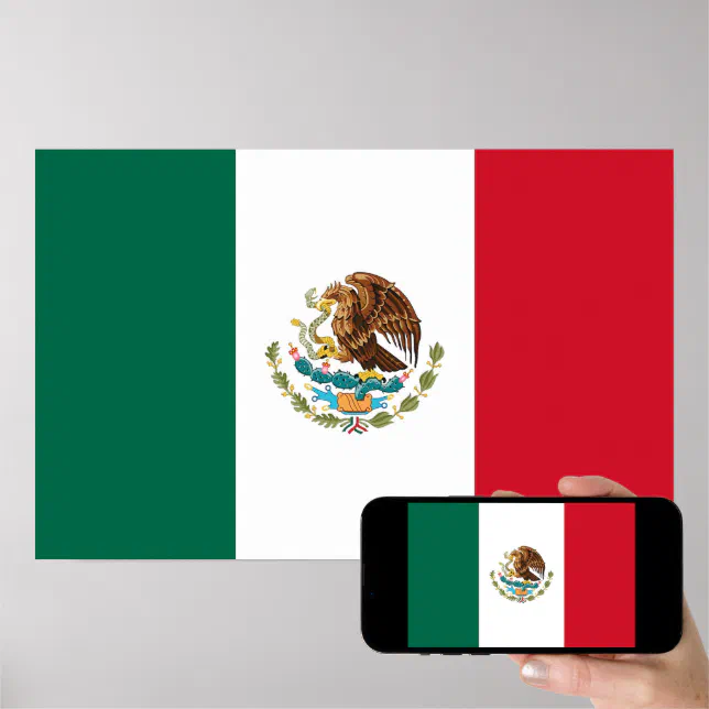 Poster with Flag of Mexico | Zazzle
