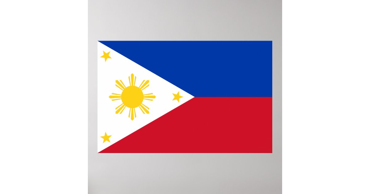 Poster with Flag of Philippines | Zazzle