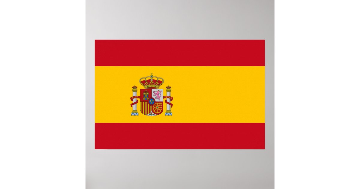 Poster with Flag of Spain | Zazzle