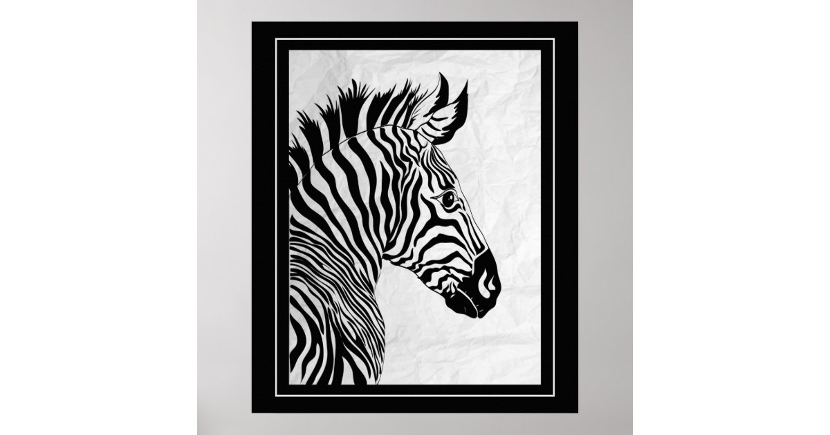 Poster-Zebra 20" x 24" Poster | Zazzle.com