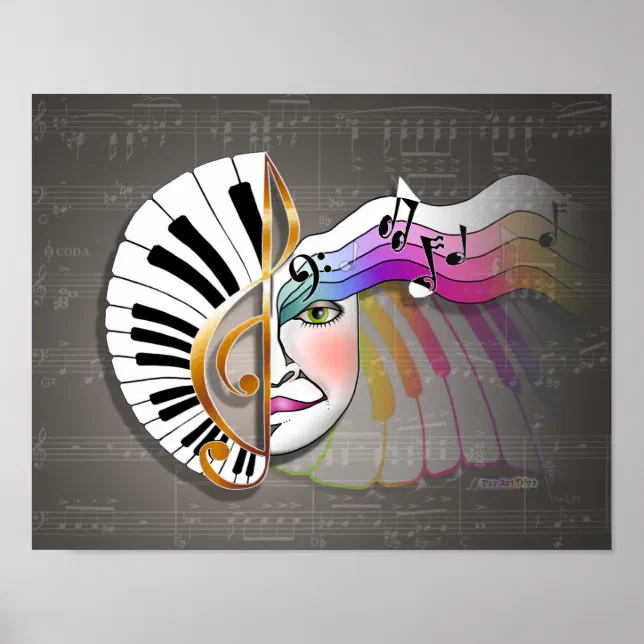 Posters & Fine Art: Music Mask | Zazzle