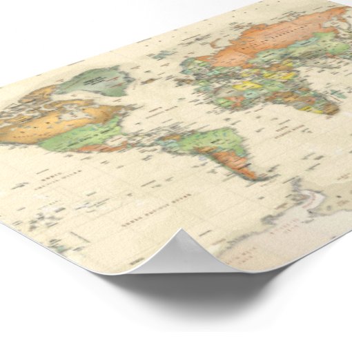 Posters - World Map | Zazzle