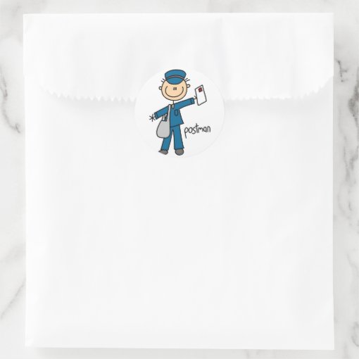 Postman Stick Figure Sticker | Zazzle