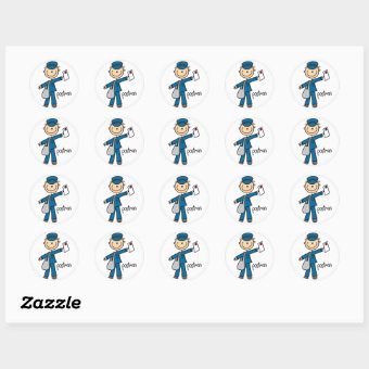 Postman Stick Figure Sticker | Zazzle