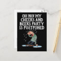 Postponed Cheers And Beers Party Cancellation Postcard | Zazzle