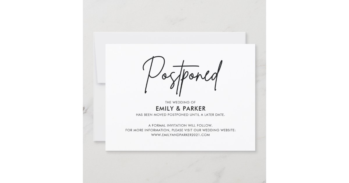 Postponement Announcement | Zazzle