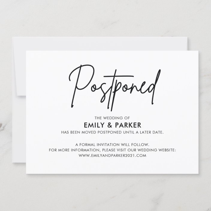 Postponement Announcement | Zazzle.com