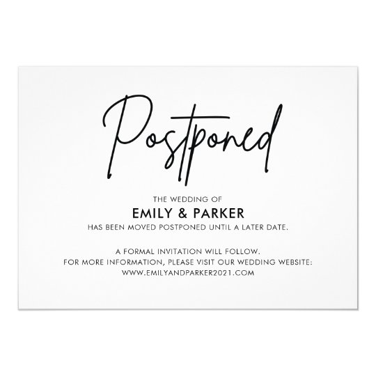 Postponement Announcement | Zazzle.com