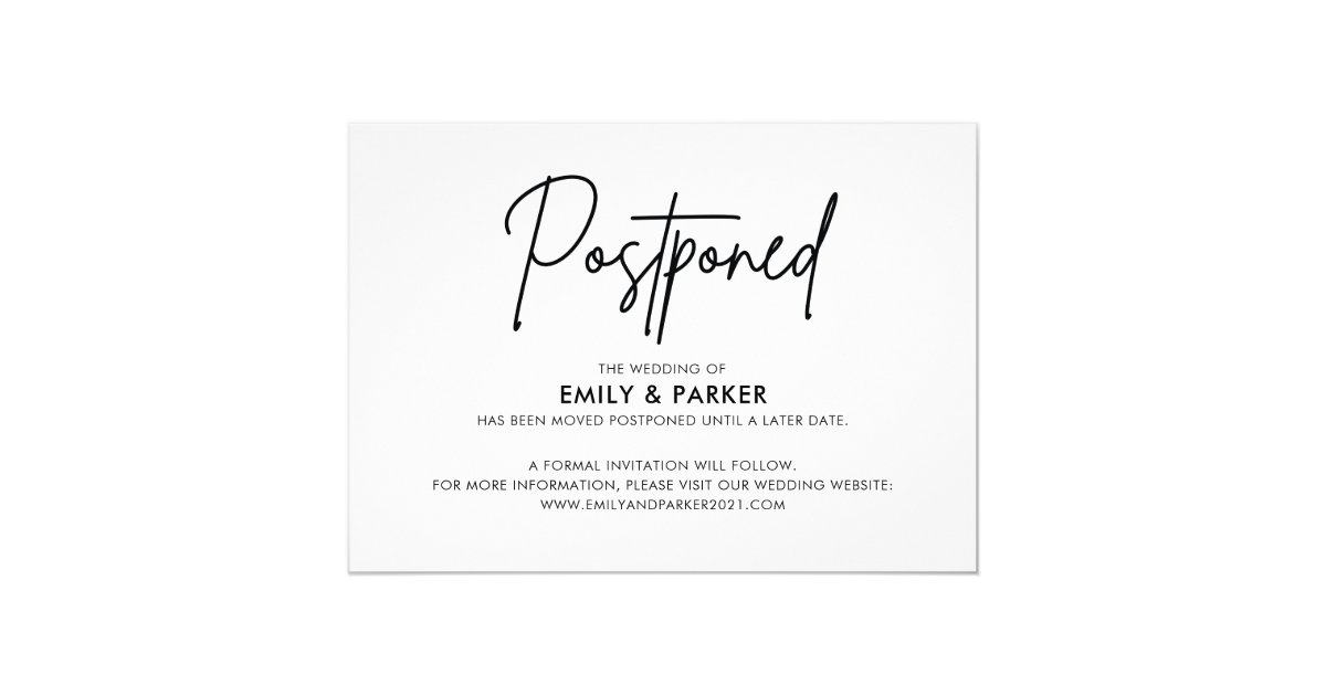 Postponement Announcement | Zazzle.com