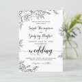 Posy of Roses Rustic Calligraphy Wedding Invitation | Zazzle