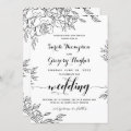 Posy of Roses Rustic Calligraphy Wedding Invitation | Zazzle