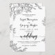 Posy of Roses Rustic Calligraphy Wedding Invitation | Zazzle